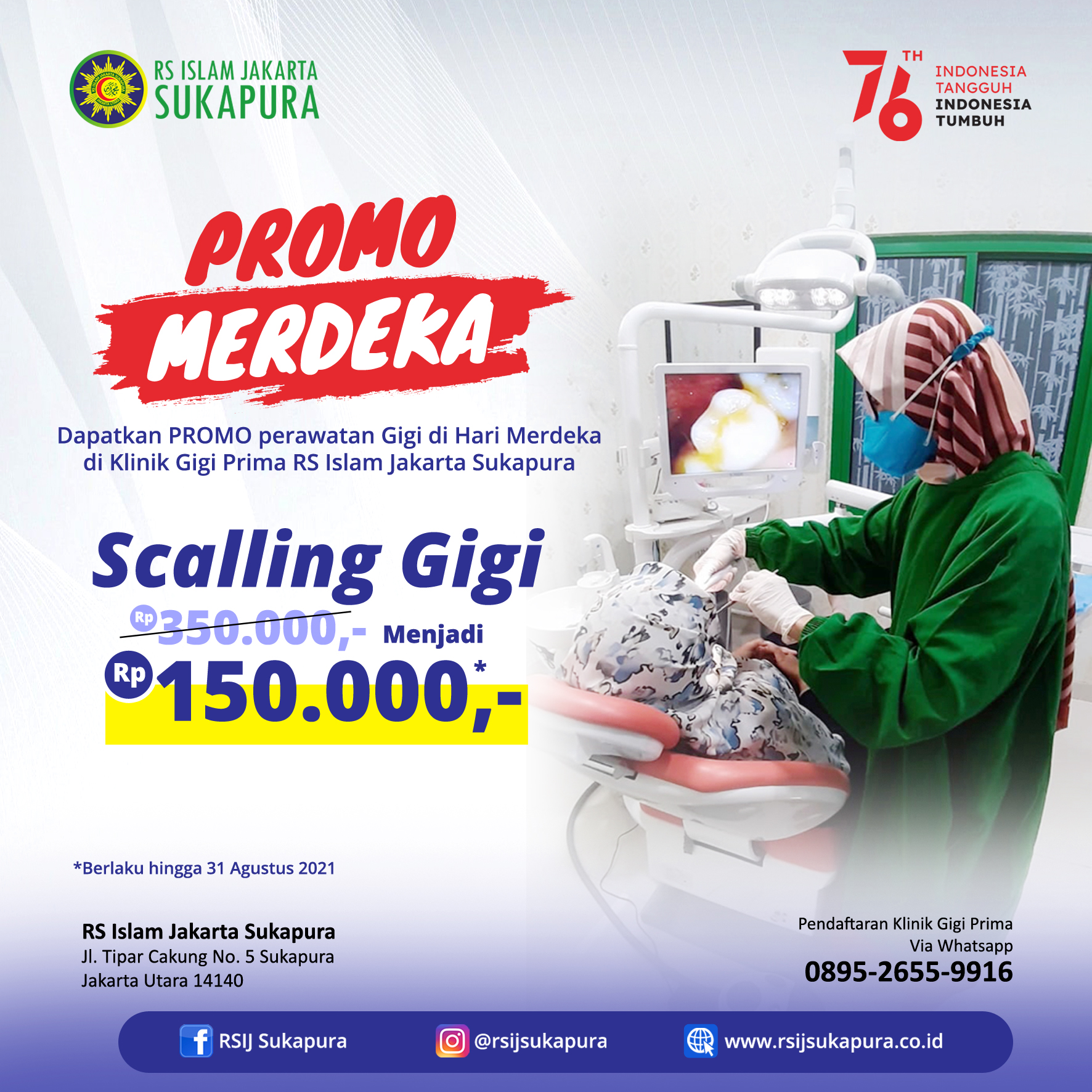 RSIJ Sukapura - Promo Merdeka HUT RI ke 76 - RS Islam Jakarta Sukapura